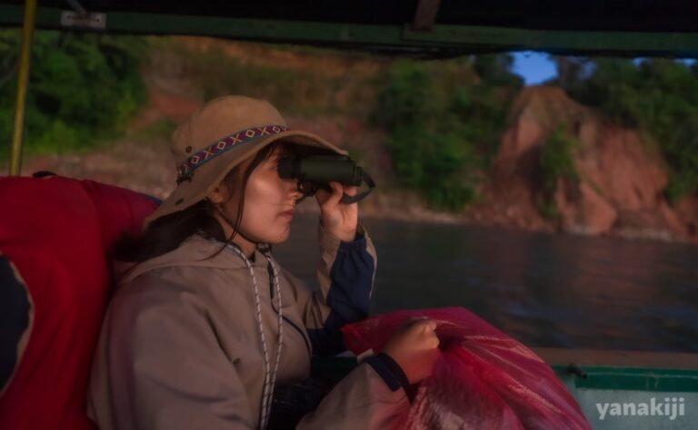 真茶色のジャングル川をボートで旅する！夜はワクワクなナイトウォーク | 南米アンデス旅行記 | yanakiji
